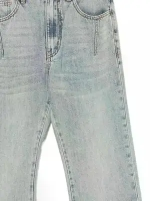 B+AB Button-hem Bootcut Jeans