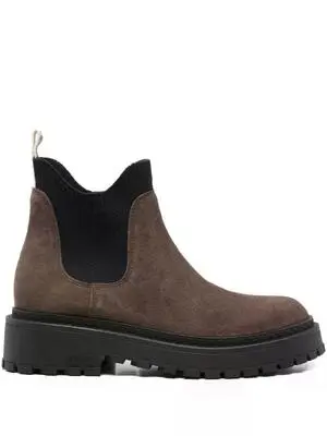 Liu Jo Beatles Suede Elastic-panel Boots - Brown