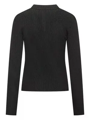 Givenchy Ribbed Logo-jacquard Knit Sweater - Black
