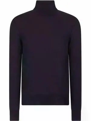 Dolce & Gabbana Cashmere Roll Neck Sweater - Blue