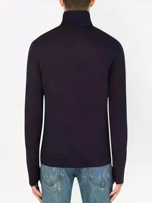 Dolce & Gabbana Cashmere Roll Neck Sweater - Blue