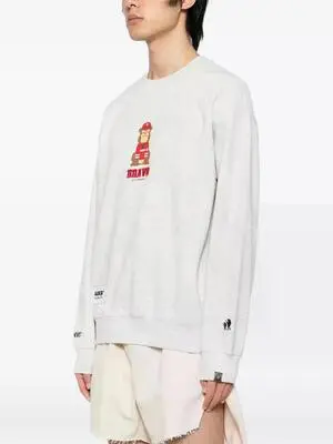 AAPE BY *A BATHING APE Embroidered-logo Sweatshirt - Grey