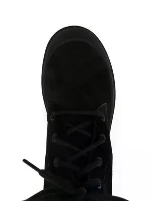 Moncler Vera Lace-up Boots With Logo Patch - Black