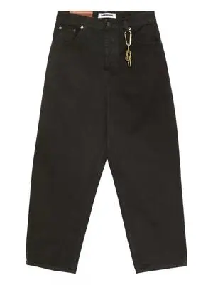 DARKPARK Wide-leg Trousers With Rear Logo Patch - Brown