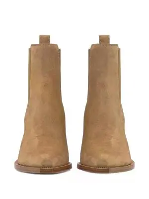 BUTTERO® Suede Pointed Toe Block Heel Boots