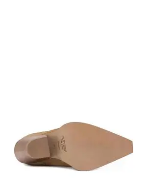 BUTTERO® Suede Pointed Toe Block Heel Boots