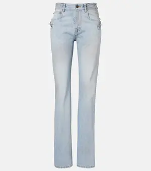 Balenciaga City Low-rise Straight Jeans - Blue