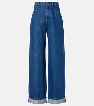 Max Mara High-rise Wide-leg Jeans - Blue