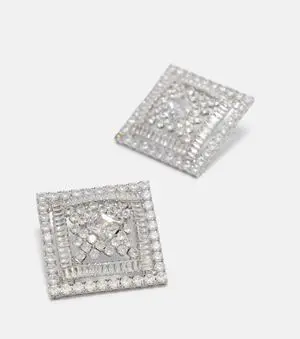 Rebecca Vallance Louise Crystal-embellished Diamond Earrings