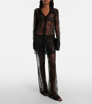 BANANHOT Allen Floral Lace Shirt