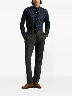 Polo Ralph Lauren Twill Checked Long-sleeve Shirt - Blue