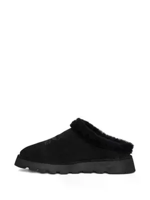 Zadig&Voltaire Embroidered Shearling Mules - Black