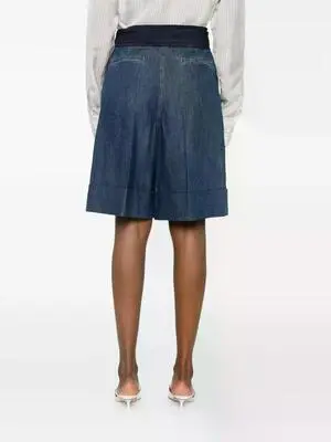Valentino Garavani Bow-embellished Denim Culottes