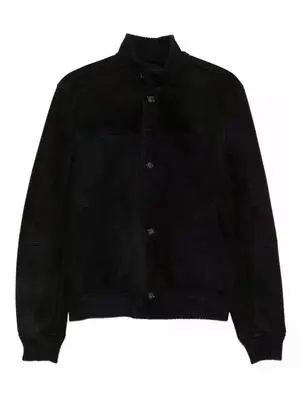 ERALDO Suede Button-front Jacket - Black