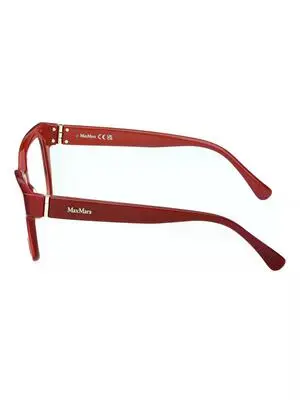 Max Mara Rectangle Frame Eyeglasses - Red