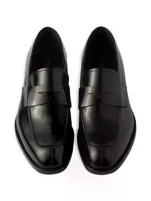 Prada Brushed Leather Loafers