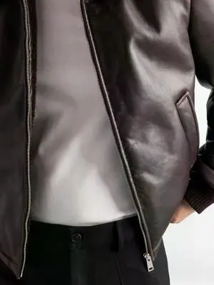Prada Shearling-collar Leather Jacket