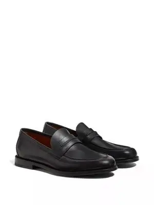 Zegna Leather Penny-slot Loafers