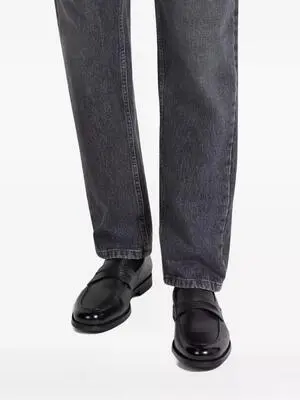 Zegna Leather Penny-slot Loafers