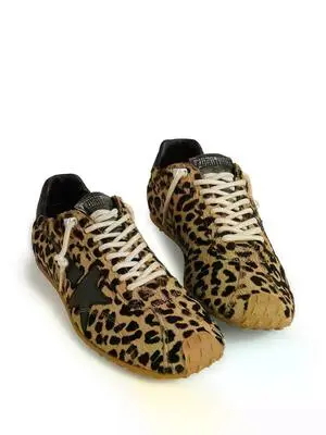 GOLDEN GOOSE Marathon Speed Leopard Print Sneakers - Brown