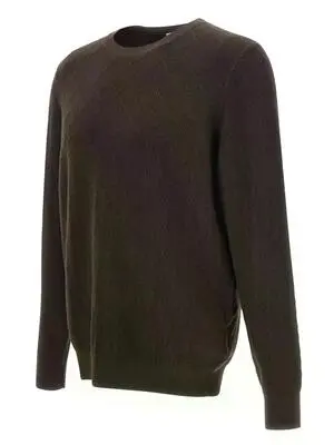 DIKTAT Diamond Pattern Crew Neck Sweater - Brown