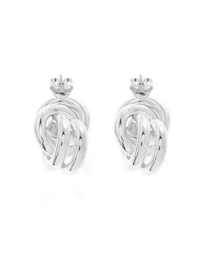 LIÉ STUDIO Vera Knotted Sterling Earrings - Silver