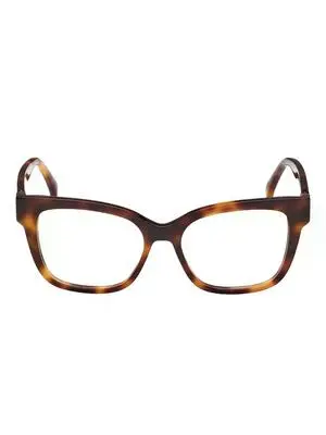 Max Mara Tortoiseshell Square Frame Eyeglasses - Brown