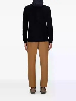 Herno Ribbed Wool Zip-up Hooded Jacket