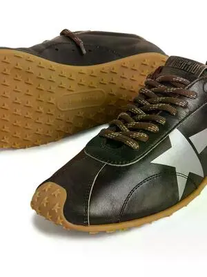 GOLDEN GOOSE Marathon Speed Leather Logo Sneakers - Brown