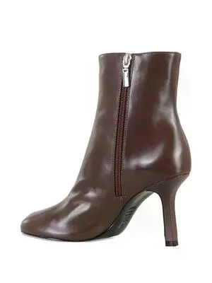 Schutz 85mm Brielle Leather Square-toe Boots