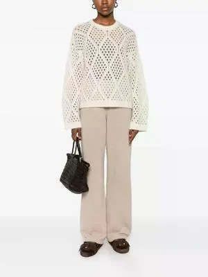 MR MITTENS Elasticated Waist Wide Leg Knitted Pants