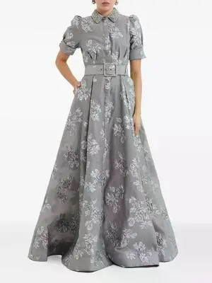 Rebecca Vallance Embellished Belted Gown