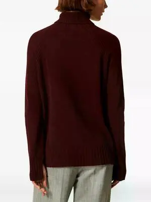 TWINSET Turtleneck Ribbed Jumper - Red
