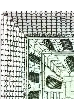 FORNASETTI Vide-poche Architettura Square Tray
