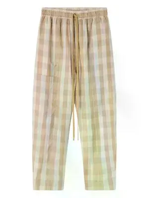 LEE MATHEWS Lyle Checked Trousers - Neutrals