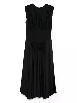 Amsale Back-crepe Corset Dress - Black