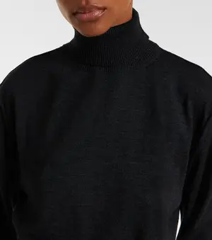 LEMAIRE Wool-blend Turtleneck Midi Dress - Grey
