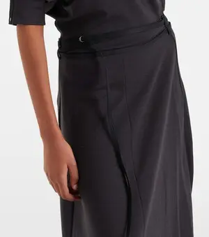 LEMAIRE Twisted Hem Jersey Midi Dress