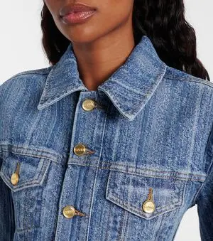 GANNI Peplum Denim Jacket