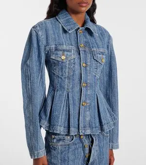 GANNI Peplum Denim Jacket