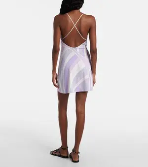 Emilio Pucci Iride Satin Jersey Mini Dress - Multicoloured
