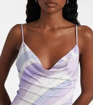 Emilio Pucci Iride Satin Jersey Mini Dress - Multicoloured