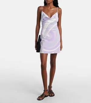 Emilio Pucci Iride Satin Jersey Mini Dress - Multicoloured