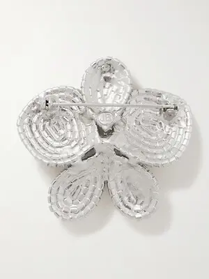 JENNIFER BEHR Kiarra Rhodium-plated Crystal Brooch