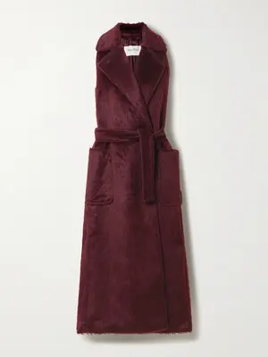 Max Mara Belted Alpaca And Wool-blend Coat
