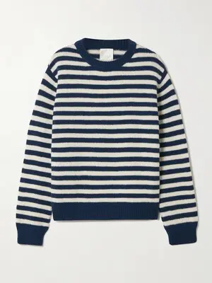 Suzie Kondi Kismet Striped Cashmere Sweater - Blue