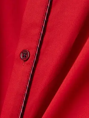 Christopher John Rogers Open-back Cotton-twill Shirt