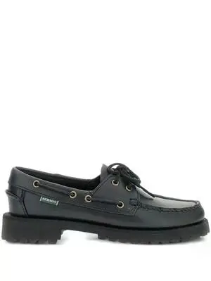 SEBAGO Leather Lace-up Loafers - Black