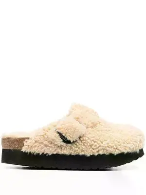 BIRKENSTOCK Boston Shearling Clogs - Neutrals