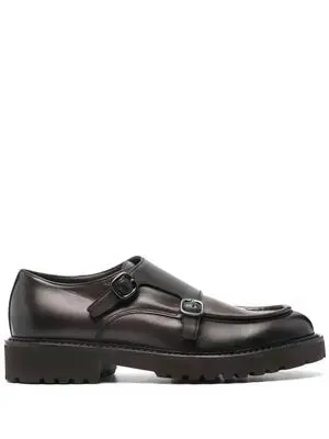 DOUCAL'S Leather Monk Shoes - Brown